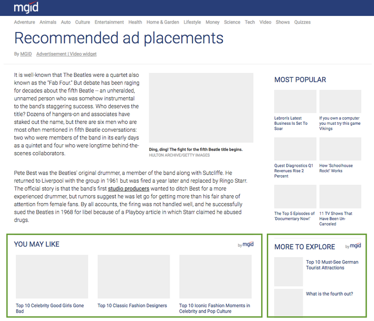 MGID Blog 》6 Do’s And Don’ts Of Proper Ad Placement